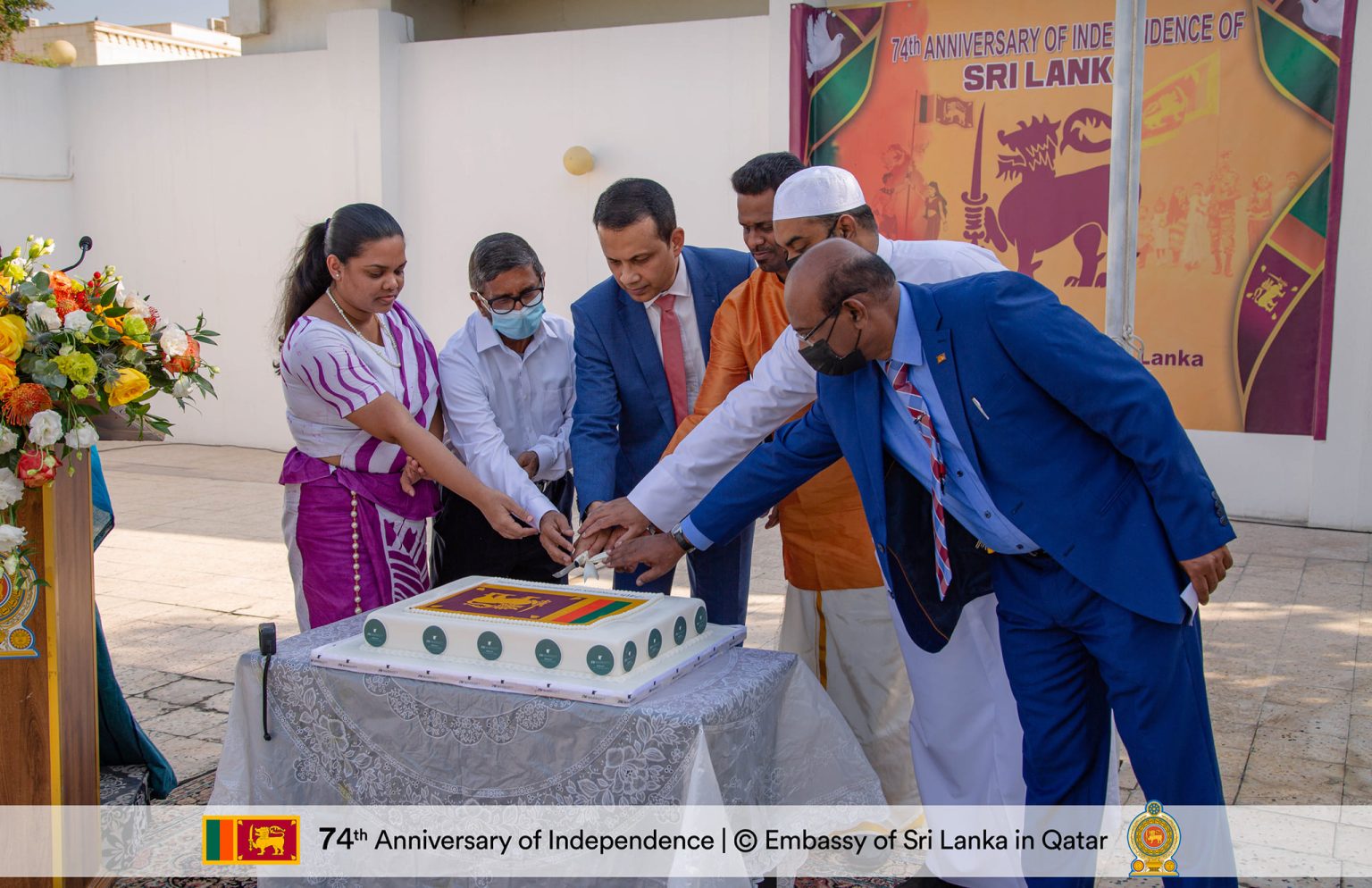 The Embassy of Sri Lanka in Doha celebrates the 74th Anniversary of ...