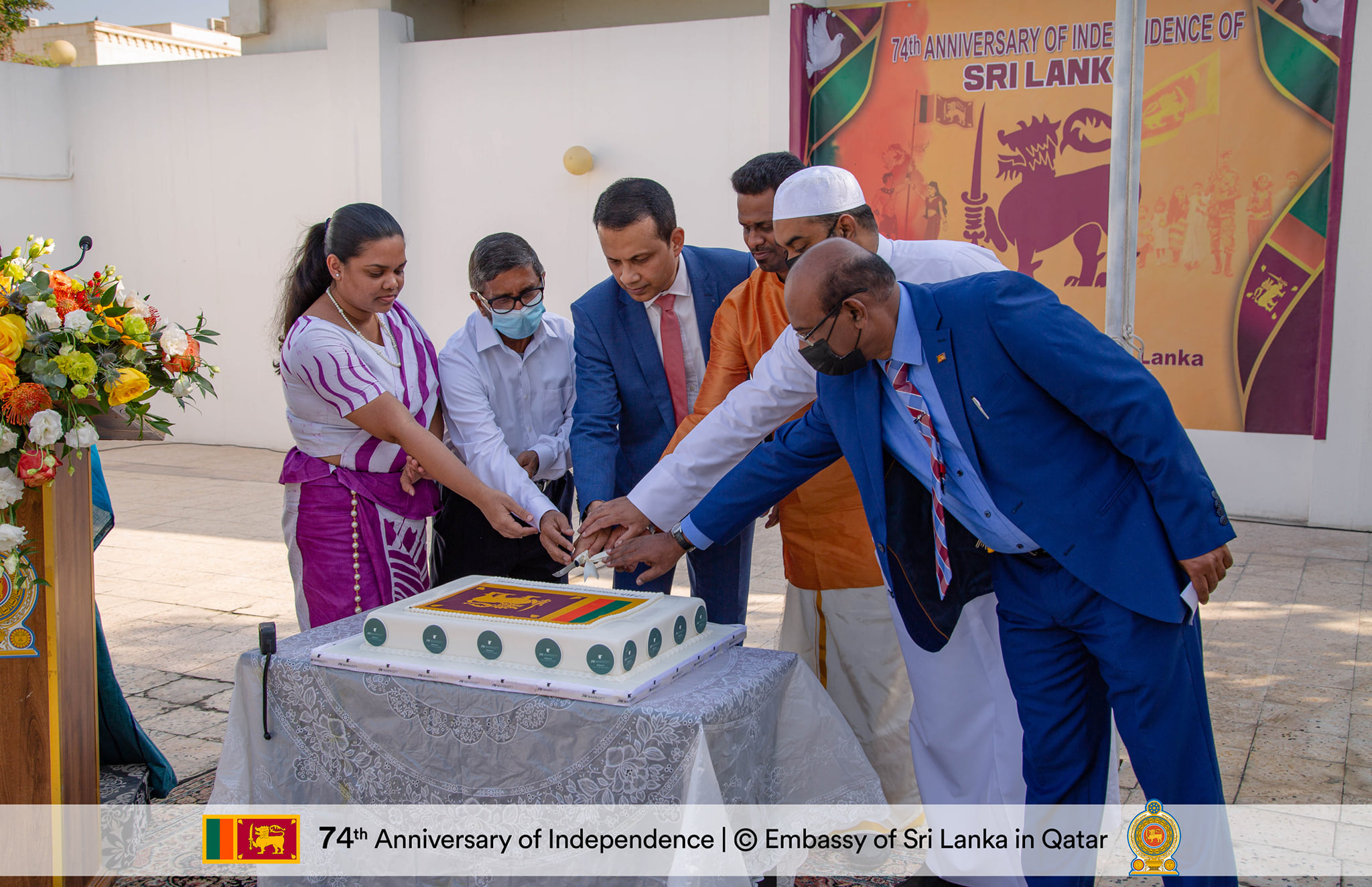 The Embassy of Sri Lanka in Doha celebrates the 74th Anniversary of ...
