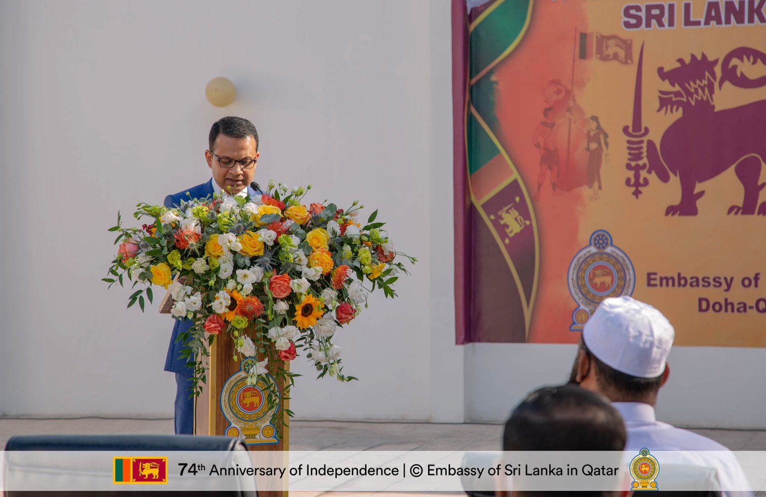 The Embassy of Sri Lanka in Doha celebrates the 74th Anniversary of ...
