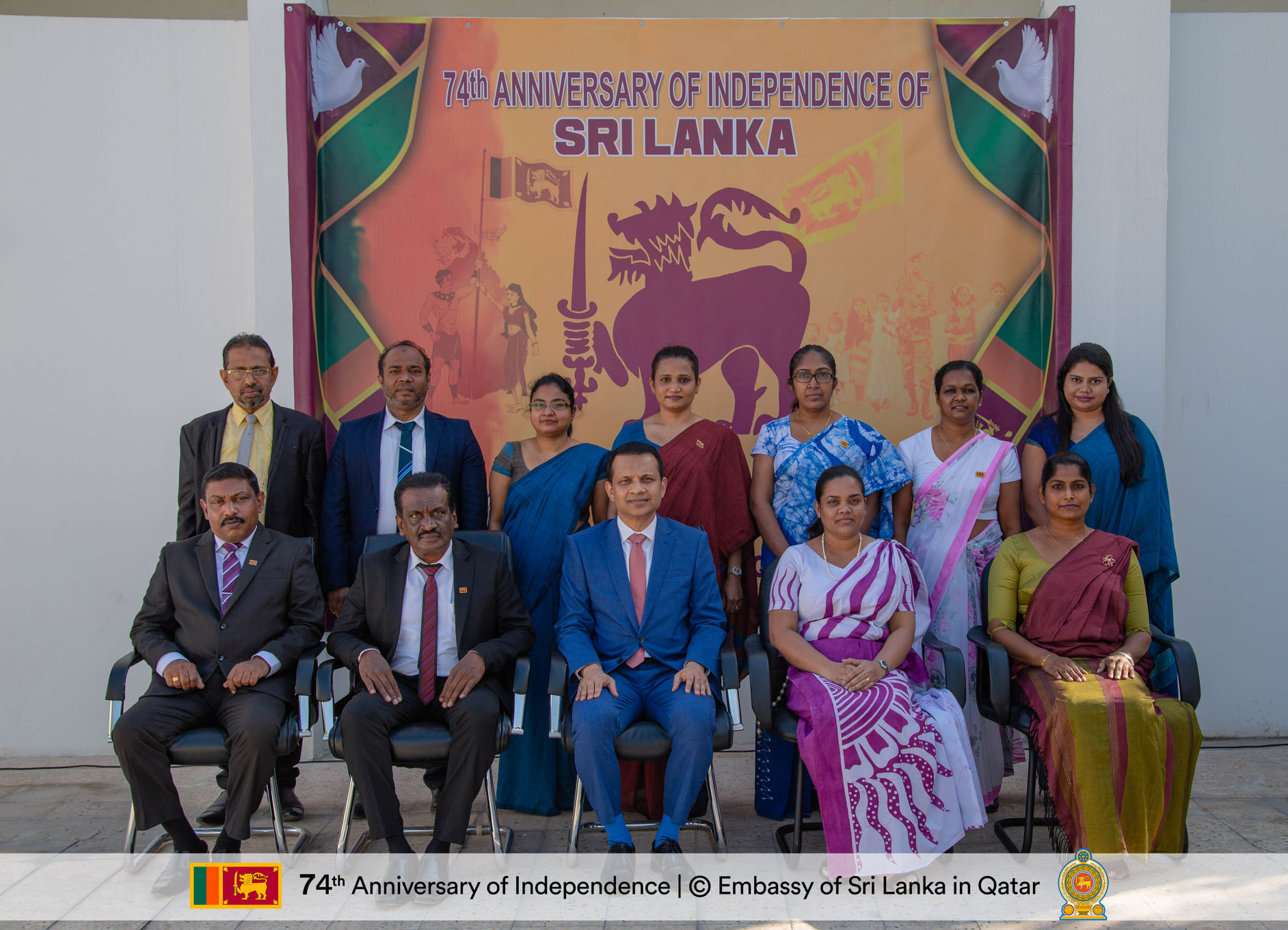 The Embassy of Sri Lanka in Doha celebrates the 74th Anniversary of ...