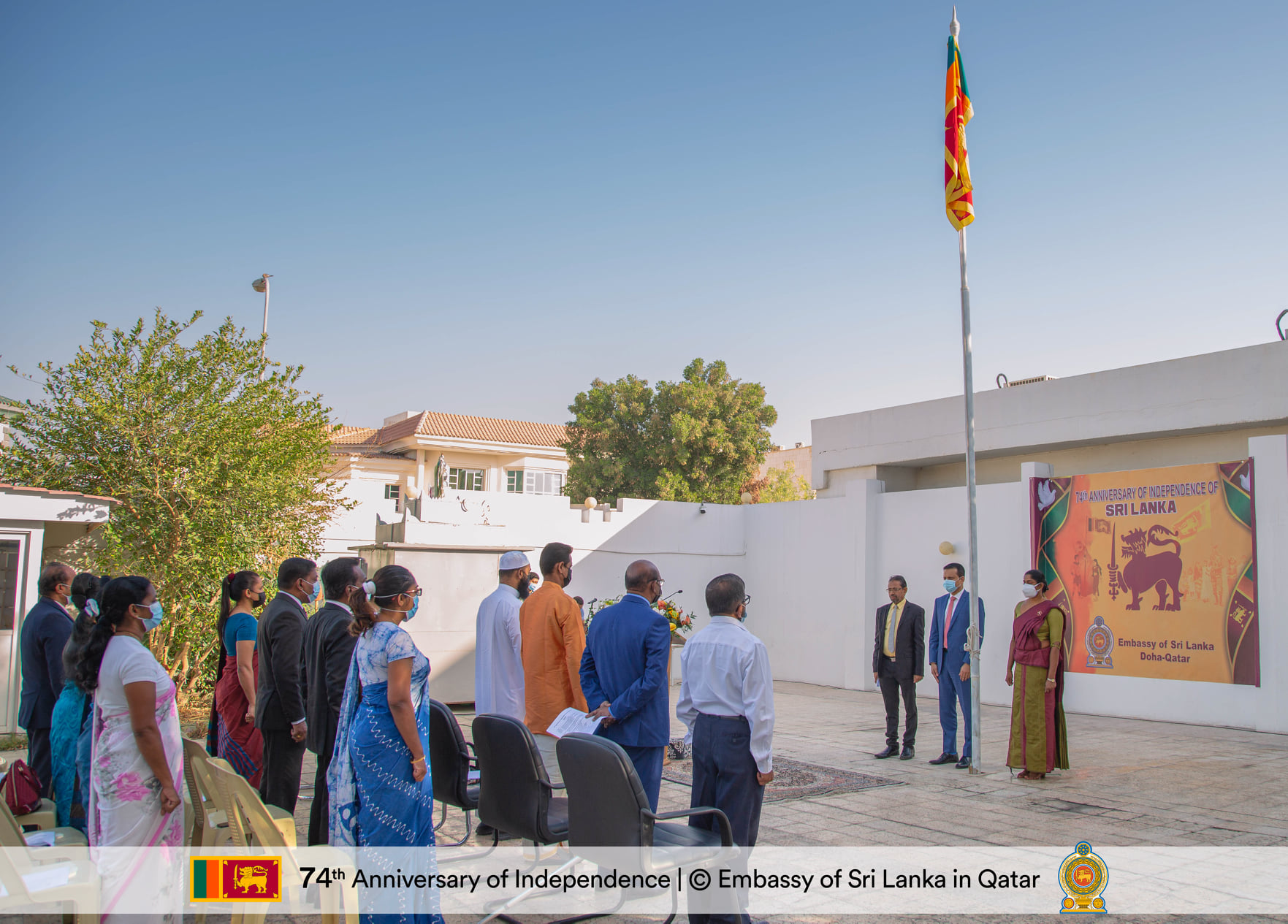 The Embassy of Sri Lanka in Doha celebrates the 74th Anniversary of ...