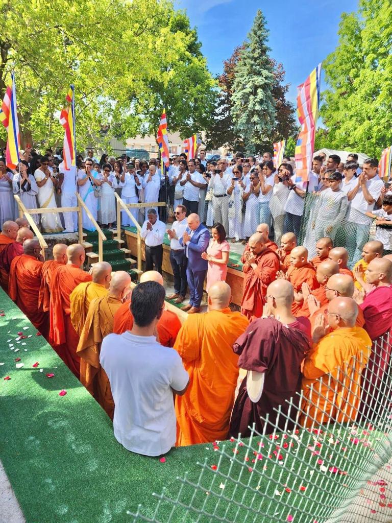 Foundation laying ceremony of Buddhist Pagoda and Buddha Statue at West ...