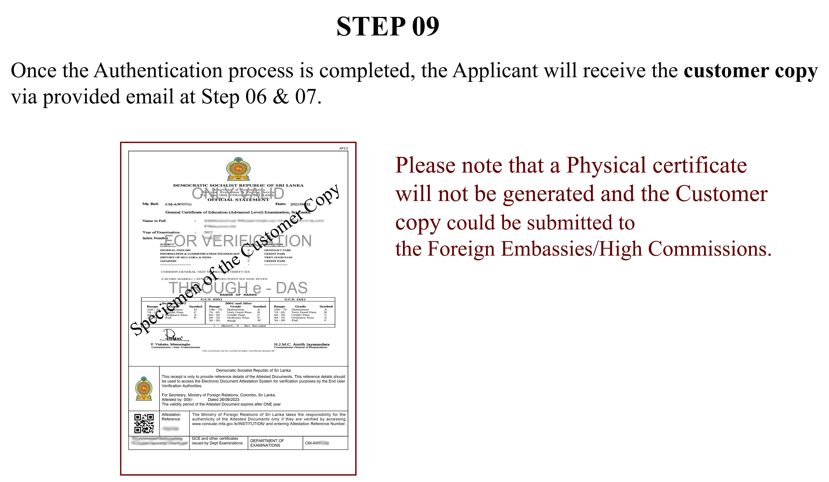Certificates issued by the Department of Examinations – Ministry of ...