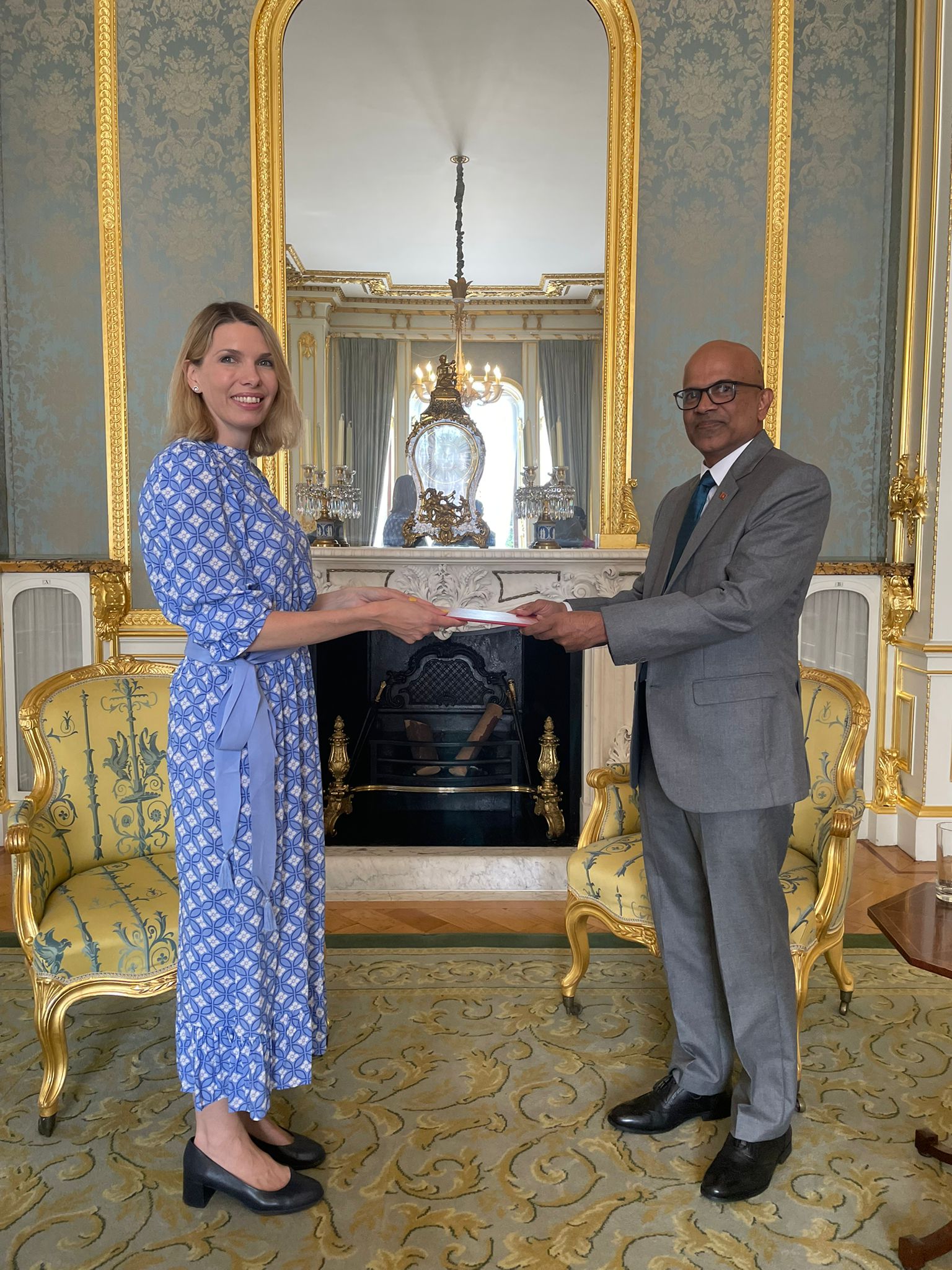 High Commissioner-designate Nimal Senadeera presents open copy of ...